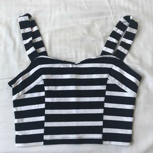 Express | Tops | Express Black White Cropped Tank | Poshmark